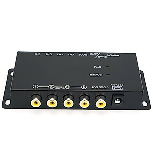 Toughsty™ 4Ch Mini Color Video Quad Splitter Multiplexer Processor Switcher for CCTV Security Camera