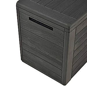 Tidyard Patio Storage Box Anthracite Storage Container Deck Box Tool Organization Toolbox for Garden Terraca Indoor Ourdoor Use 45.7in x 17.3in x 21.7in