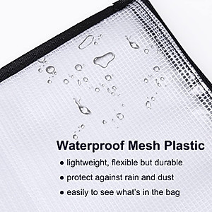 Opret 19x25 inch Art Portfolio Bags, Artwork Storage Case with Handle and Zipper Vinly Mesh Folder Organizers for Bulletin Boards, Scrapbooks, Keepsake and Poster Storage