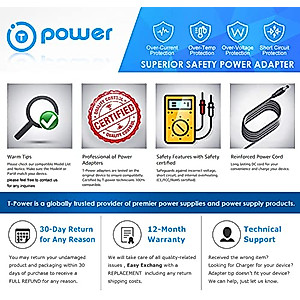 T-Power Charger for Bissell SpotLifter 2X Essential Portable Carpet Cleaner 1715, 1716, 1719 Series Power Supply Ac Dc Adapter