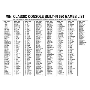 KUNLIDUDU Retro Classic Mini Game Console, Builtin 620 Video Games Plug and Play, Old Game System with 2 NES Classic Controllers, AV Output Mini Console, Games Console, gray, 19x15x7.5cm