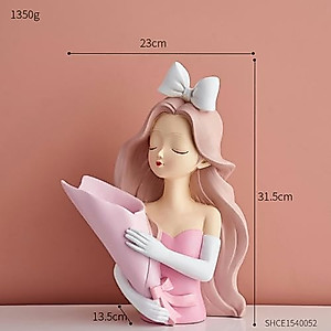 XINGYUANHE Princess Tray Storage Decoration Craft Balloon Girl Statues Home Accessories for Cabinet Living Room Birthday Gift