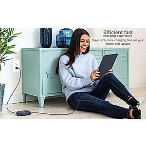 130W USB C Fast Foldable Wall Desktop Charger,100W PD PPS 4-Port GaN II USB C Fast Charging Station with Extent AC Cable Desktop Travel Power Adapter for MacBook, Laptop,iPad,iPhone 14 13,Samsung