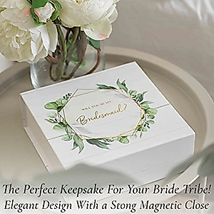 Bridesmaid Proposal Box - Gold Foil Stamped 'Will you be my Bridesmaid' Box I Set of 3 Boxes & Cards I Bridesmaid Boxes I Boxes for Bridesmaid Proposal I Luxury Gift Boxes for Bridesmaids Proposal