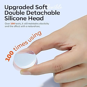 modelones French Tip Nail Stamp - 6Pcs Silicone French Nail Stamper Double Head French Tip Nail Tool for French Nail with Scrapers & Silicone Nail Stamper Kit DIY French Manicure Kit at Home