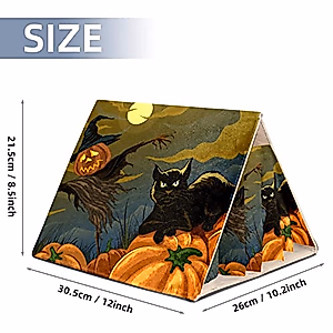 RATGDN Small Pet Hideout Scary Halloween Pumpkin Hamster House Guinea Pig Playhouse for Dwarf Rabbits Hedgehogs Chinchillas