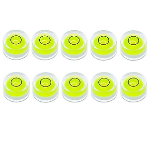 10Pcs Small Circular Bubble Level 10x6mm Mini Round Bullseye Spirit Levels Measuring Tools