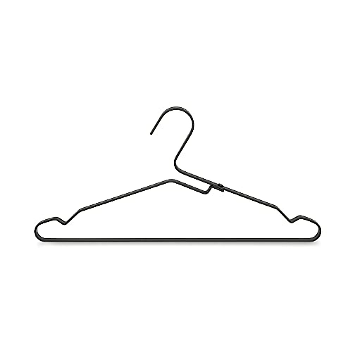 Brabantia Lightweight Black Aluminium Clothes Hangers (Set of 4) Extra Grip & Anti-Stretch Design