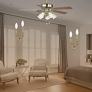 Jacqings E26 LED Candelabra,4W Vintage 40 Watt Equivalent Edison Style, C32 Frosted Glass Flame Shape,2700K Warm Soft White 400LM,Dimmable LED Candle Bulbs Ceiling Fan Bulb (10)