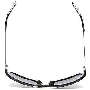 Carrera Cool/S Polarized Pilot Sunglasses, Black and Palladium Frame/Grey Lens, 65 mm