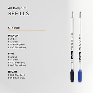 Cross Ballpoint Pen Refill - Black - Fine - Dual Pack