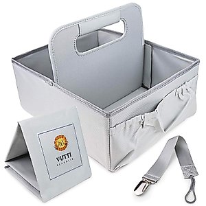 Baby Diaper Caddy Organizer Bag, Portable Essentials Storage Basket for Changing Table Nursery Station, Bags for Babies Diapers and Wet Wipes, Bottles, Pacifier, Lotions & Supplies Kit (Organizer Bag)