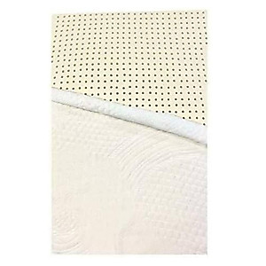 ORGANIC TEXTILES Organic Latex Mattress Topper with Cotton Removable Cover - Made in USA (3 Inches King, Soft)