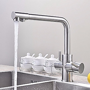 SJQKA-.304 stainless steel kitchen kitchen faucet. Fine. The vegetable washing basin, cold and hot water tap. 360 degree swivel head