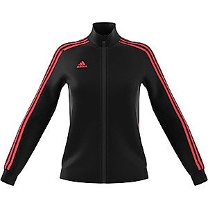 adidas womens Tiro Track Jacket Black /Pink XX-Small