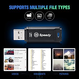 Axe Memory Speedy 512GB USB 3.1 SuperSpeed Flash Drive, Optimal Read Speeds Up to 400 MB/s. Write Speeds Up to 300 MB/s, Matte Black (AX3S512)