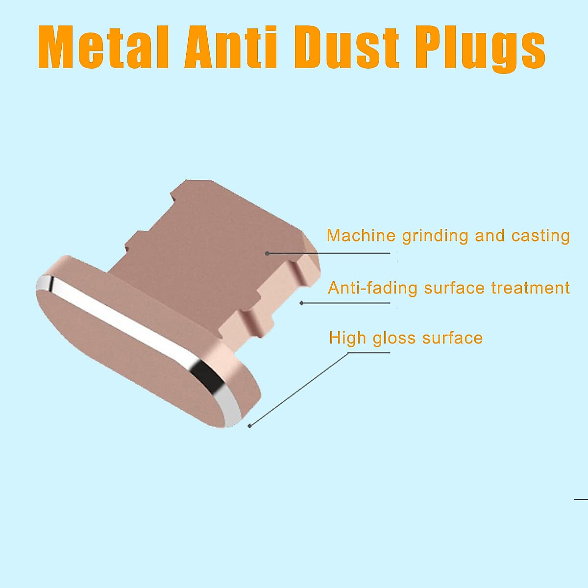 4 Pack Metal Anti Dust Plugs Compatible with iPhone 13 12 11 Pro XR XS iPad Protects Lightning Charging Dust Cover with 4 Pcs Anti-Lost Storage for iPhone X, XS, XR, 8, 7, 6 Plus,Pink