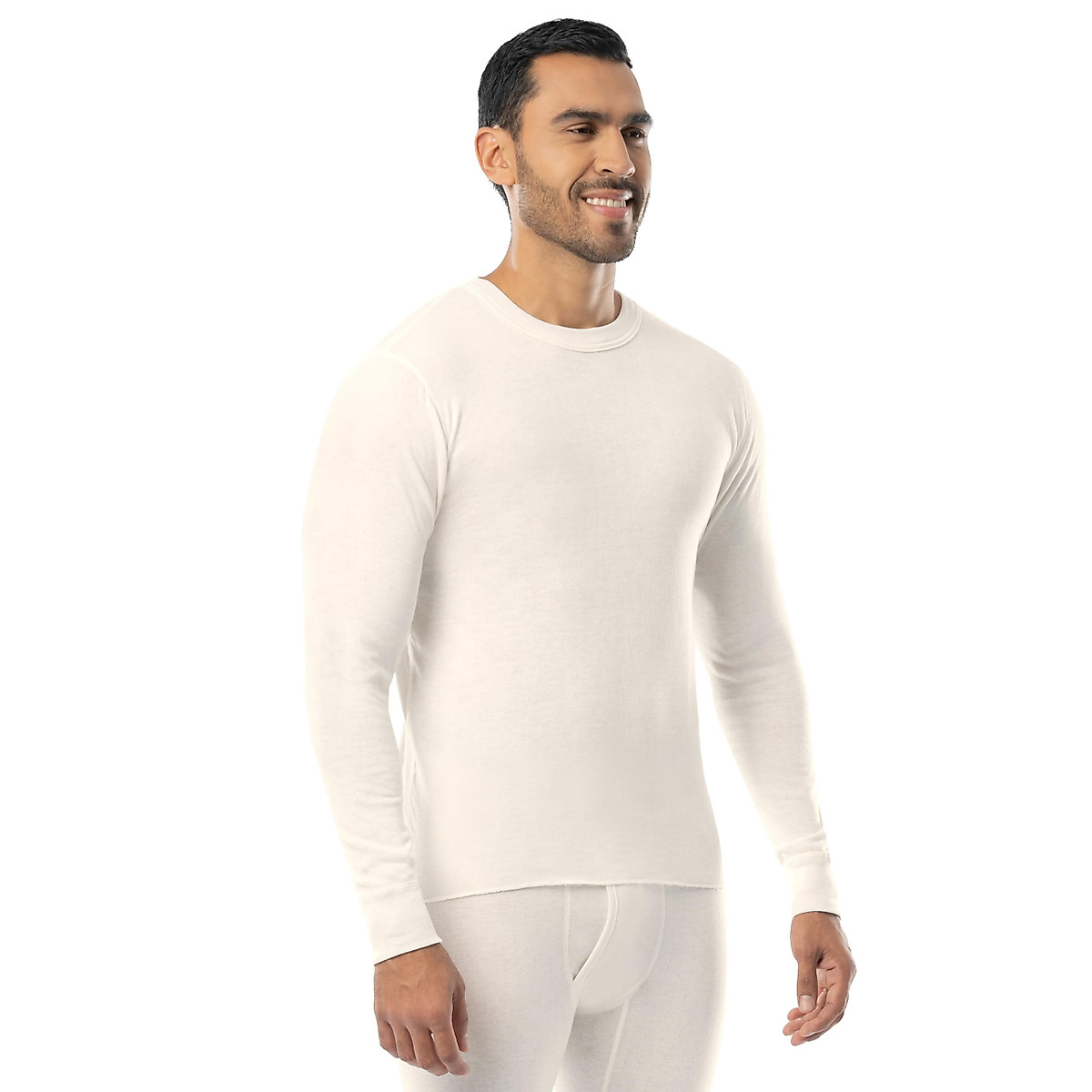 ColdPruf Men's Basic Active Wear Crew Top, Winter White, 3X