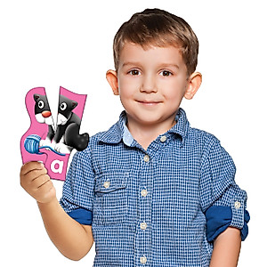 The Learning Journey - Match It! Spelling Jr. - 15 Piece Self-Correcting Spelling Puzzle for Three and Four Letter Words with Matching Images - Word Puzzles for Kids Ages 3-5 - Award Winning Toys