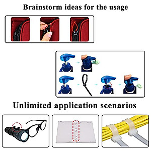 Comrun 4 Inch White Cable Tie Zip Ties Nylon Zip Ties Plastic Ties 100Pcs