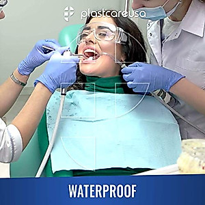 Disposable Dental Bibs 13"x18" - 3 Ply Waterproof Tattoo Bib Sheet for Patients - Dentist or Medical Tray Cover and Nail Table Cover Supplies, Pink