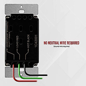 ENERLITES 4-Hour No Neutral Wire Countdown Timer Switch, 5-10-30-60 Min, 2-4 Hour, For Bathroom Fans, Heaters, Lights, LED Indicator, 120VAC 800W, UL Listed, HET06-J-W, White