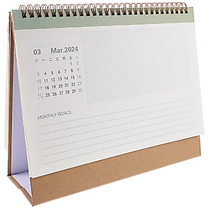 Office Decor 2024 Desktop Calendar Jul. 2023-Dec.2024 Standing Flip Desktop Calendar Monthly Daily Planner Calendar for Home Office Planner Organizer Large (Pink) Desk Decor