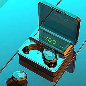 Bluetooth 5.0 Wireless Earbuds with 300mAh Charging Case Light-Weigh Mini Headphones in Ear Built in Mic Headset Deep Bass, IPX5 Waterproof for Sport Working