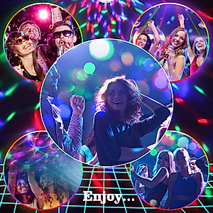 Air Balloon Pump, AGPTEK Electric Blower Pump with Dual Nozzles, Portable Balloon Blower Pump for Inflation with LED Magical Ball Light for Decoration and Party