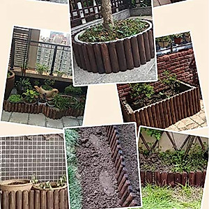 LIXIONG Garden Fence Micro-Landscape Decor Plant Palisades Solid Wood Privacy Screen Animal Barrier Border Restaurants Flower Planting，8 Size (Color : Brown, Size : 120x50cm)