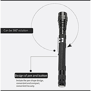 TTSLVS Gifts for Dad&Men Fathers Day,Magnetic Pickup Tool with LED, Telescoping Magnet Flashlight Pickup Stick Cool adget,Thanksgiving Day Christmas Stocking Stuffers Gift for Husband Boyfriend,Blue