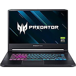 Acer Predator Triton 500 Thin & Light Gaming Laptop, Intel Core i7-9750H, GeForce RTX 2060 with 6GB, 15.6" Full HD 144Hz 3ms IPS Display, 16GB DDR4, 512GB PCIe NVMe SSD, RGB Keyboard (Renewed)