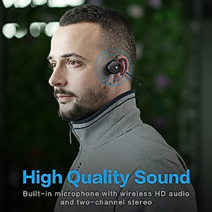 TV Bone-Conduction Open-Ear Bluetooth Sports-Headphones - Wireless Earphones with Built-in Mic,Waterproof Sweatproof Headset for Running,Cycling,Hiking,Gym