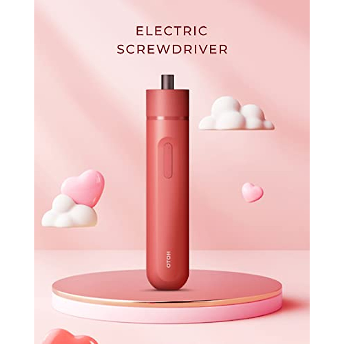 HOTO 3.6V Cordless Electric Screwdriver, 1500mAh, USB Rechargeable Battery, All-in-one Power Screwdriver, Manual-automatic Mode, 2 S2 Steel Long Bits, Ideal for Repairing Circuits/electronics