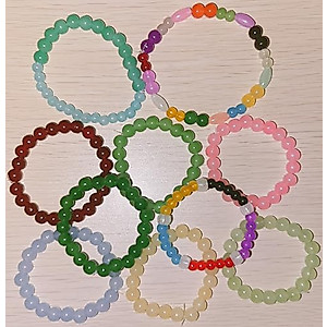 720 Piecess Glass Beads for Jewelry Making, 24 Colors 8mm Crystal Beads Bracelets Making Kit, Round Beads Suitable for Beginners