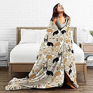 Corgi Blanket Comfort Warm Corgi Throw Blanket Soft Fleece Blankets Corgi Gifts for Corgi Lovers