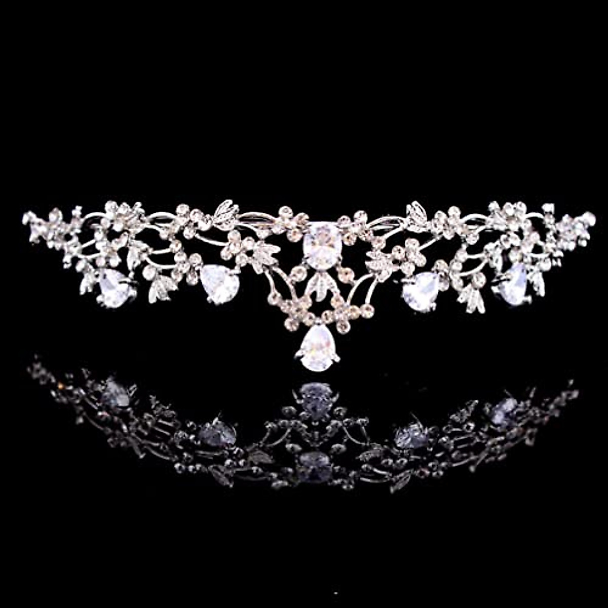 AYBAL Hairpin Crystal Ziron Bridal Crown Wedding Crown Princess Hairhoop Hairband Hair Jewelry Wedding Headdress for Women Girl Decor
