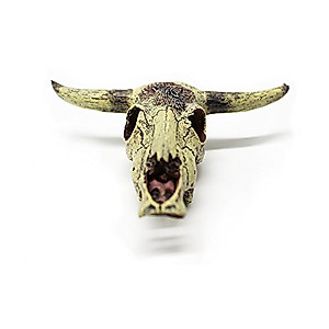 Leoyoubei Aquarium Decoration, Fish Tank Small Skull,Fish Turtle Hidden, Bonsai beautification. Cave Landscape Pet Reptile House Shrimps & Snails Love Them (Cattle Skull)