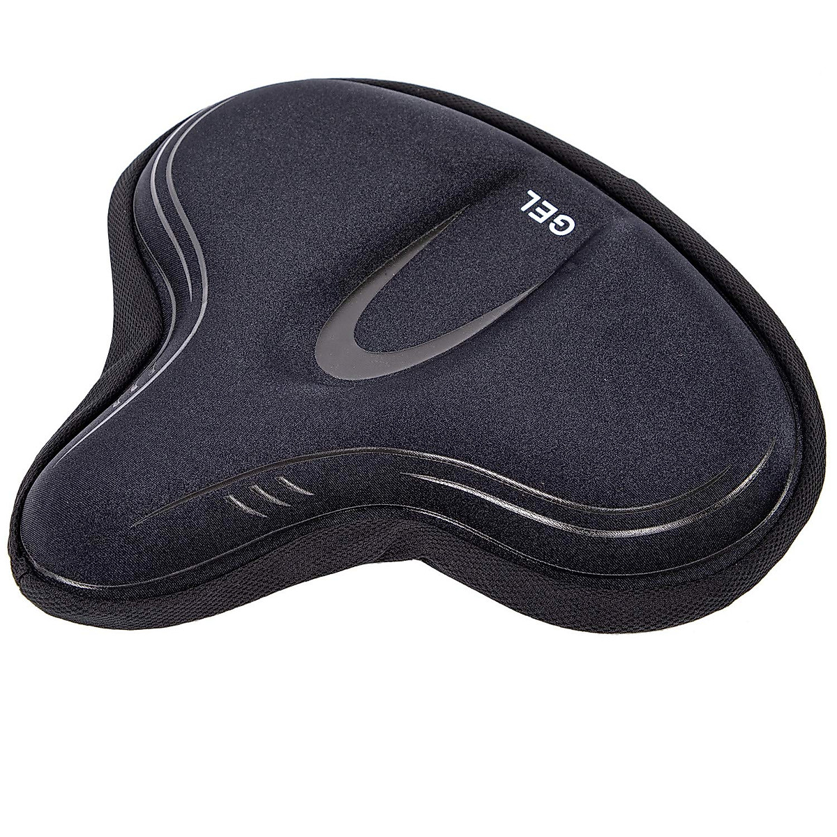 YBEKI NAMUCUO Wide Exercise Bike Seat Cover - Comfortable Bicycle Saddle Cushion is Filled with Gel and high Density Foam to Make it More Elastic and Soft for Most Indoor Wide Bike Saddles