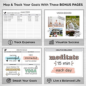 ) Live Whale Planner - Undated Weekly Planner, Personal Hourly Planner - Habit Tracker Crafted to Increase Productivity, Track Goals and Achieve Well Being. (Blue/Grey)