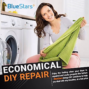 [2024 UPGRADED] DC93-00634A Dryer Idler Pulley & 6602-001655 Drum Belt by BlueStars - Easy to Install - Exact Fit for Samsung & Kenmore Dryers - Replaces 6602-001314 PS4133825 DC96-00882B DC96-00882C