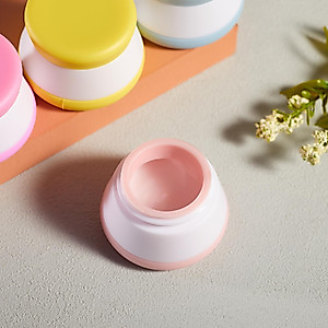 INSFIT Travel Containers for Toiletries, TSA Approved Silicone Cream Jars, Travel Size Containers with Lids, 5PCS BPA Free Leakproof Travel Accessories for Liquid Lotion with Labels Mini Spatulas