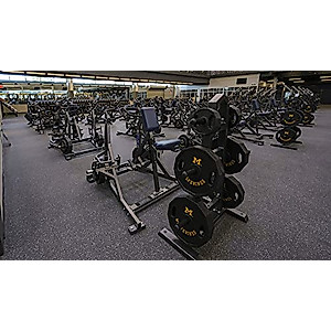 American Floor Mats 3/8in (9mm) Thick Solid Black 4' x 8' Heavy Duty Rubber Rolls, Protective Exercise Mats, Home Gym Rubber Flooring