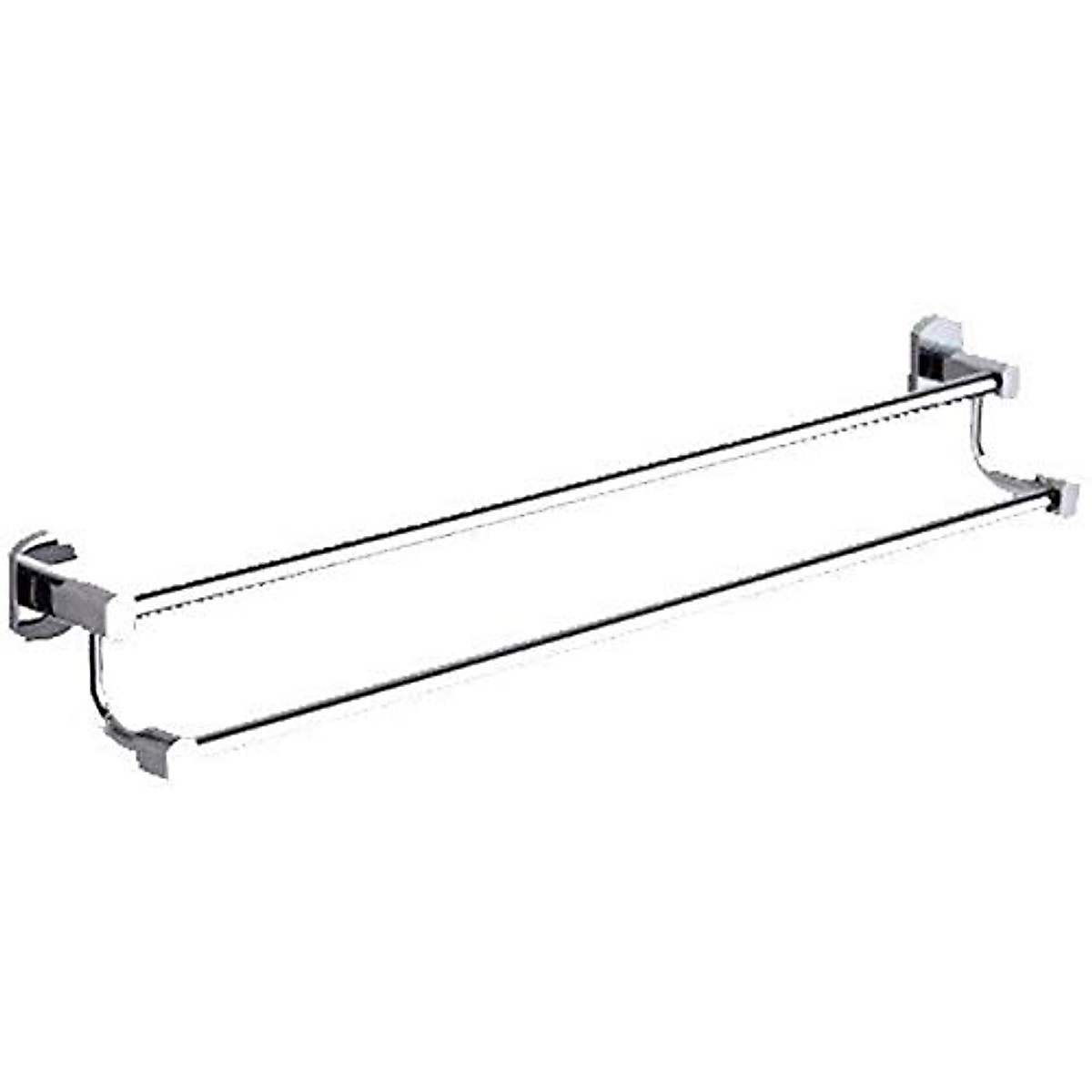 OMOONS Towel Bar Towel Rack Towel Holder Towel Rod-Modern Simplicity Copper Copper Chrome Plating Double Layer Thicken Rack/Silver/70Cm