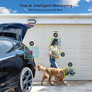 Security Cameras Wireless Outdoor, 2K Solar Powered Outdoor Security Cameras with Spotlight & Siren, 2.4G WiFi Wireless Surveillance Cameras for Home Security, 3MP Color Night Vision/2-Way Talk/ IP65