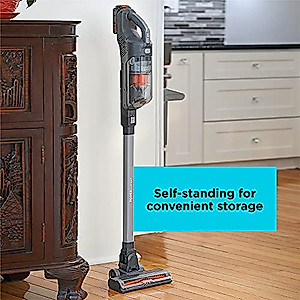 BLACK+DECKER POWERSERIES+ 20V MAX Cordless Vacuum, LED Floor Lights, Lightweight, Portable, Battery Included (BHFEA18D1)