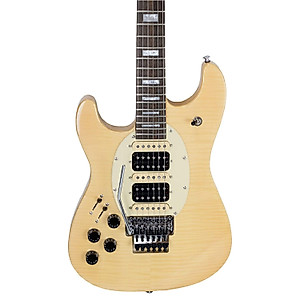 Sawtooth 6 String Solid-Body Electric Guitar, Left-Handed Natural Flame (ST-ES-LH-HYBRID-FL-NFM-KIT)