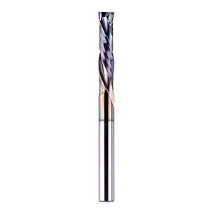 SpeTool UP&Down Compression Bit 1/4" Shank,1-1/4Inch Cutting Length 3 Inch OVL,Carbide Spiral Router Bits CNC End Mill with TAC Extra Long Life Coating for Wood Carving