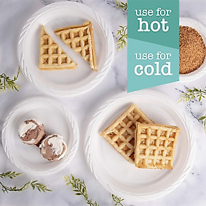 PLASTICPRO 200 Count Disposable 7 Inch White Plastic Plates