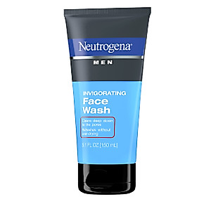 Neutrogena Men's Invigorating Daily Foaming Gel Face Wash, Energizing & Refreshing Oil-Free Facial Cleanser for Men, 5.1 fl. oz